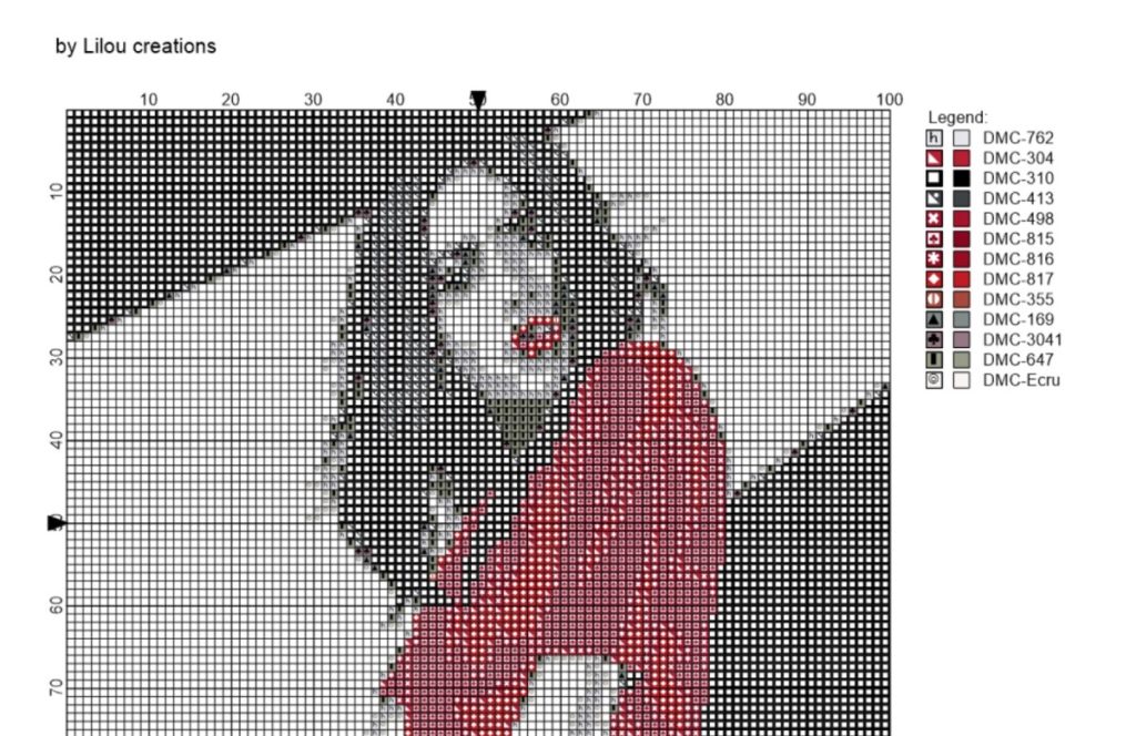 Point de croix moderne PDF pop art - Lilou Broderie Moderne et Relief