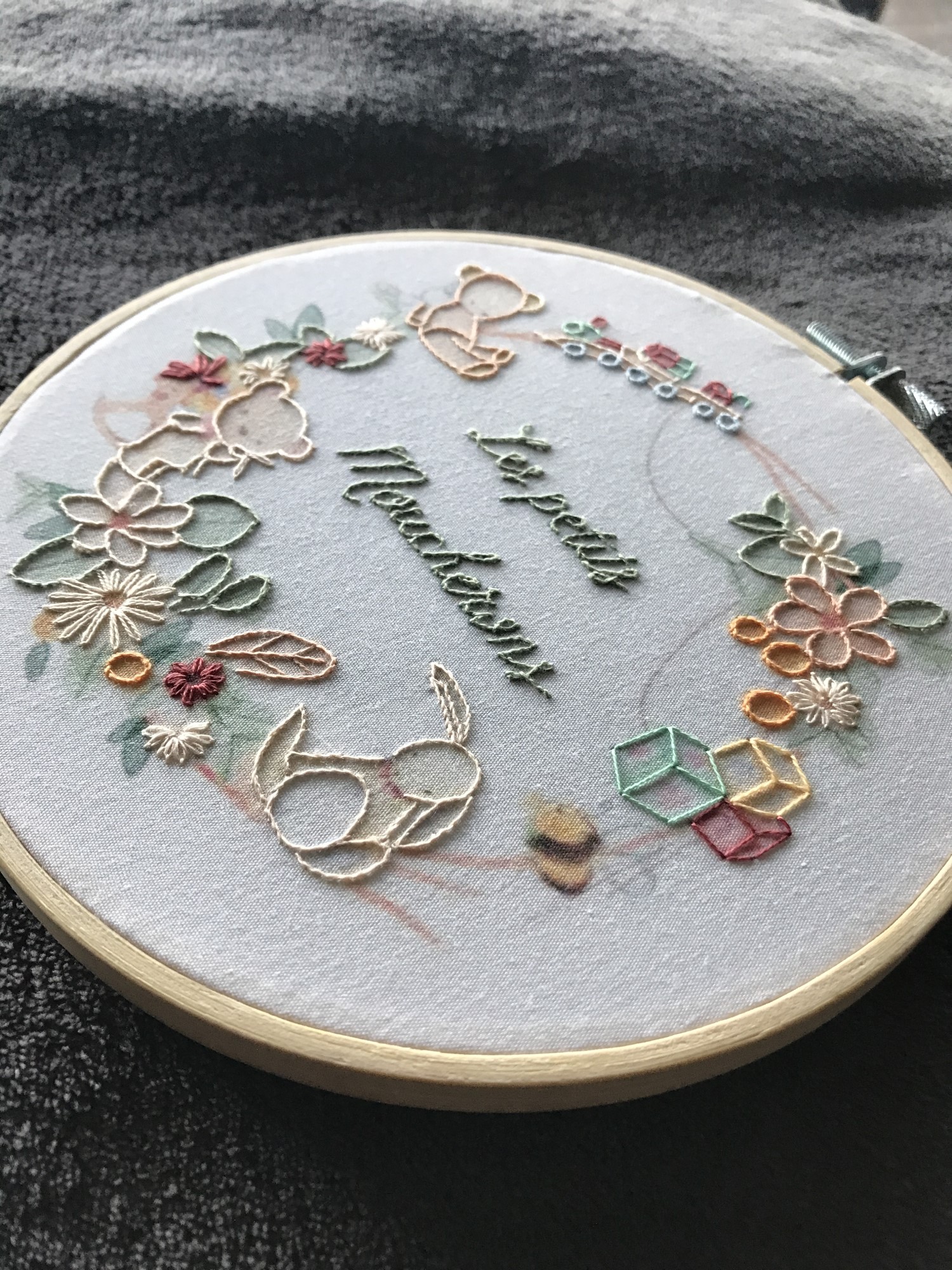 Broderie personnalisée sur toile imprimée - Lilou Broderie Moderne et ...